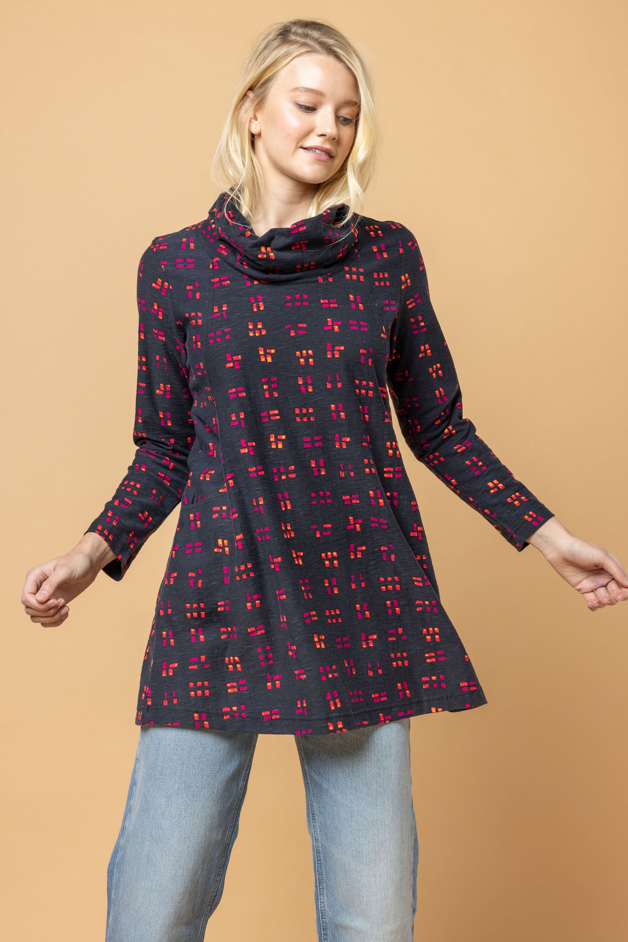 Ginza Print Cowl Tunic – Komil Clothing