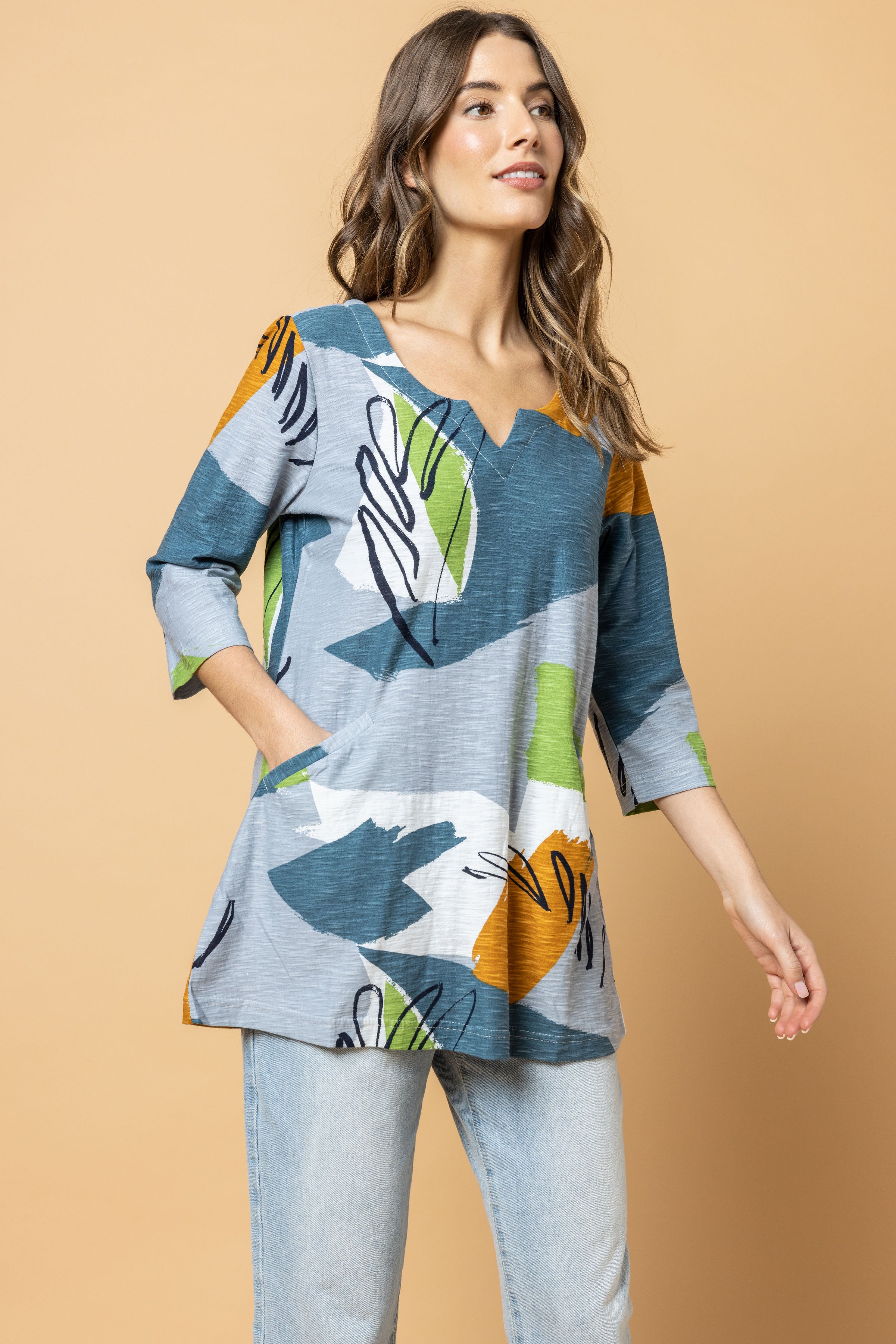 Squiggle Notch Tunic – Komil Clothing