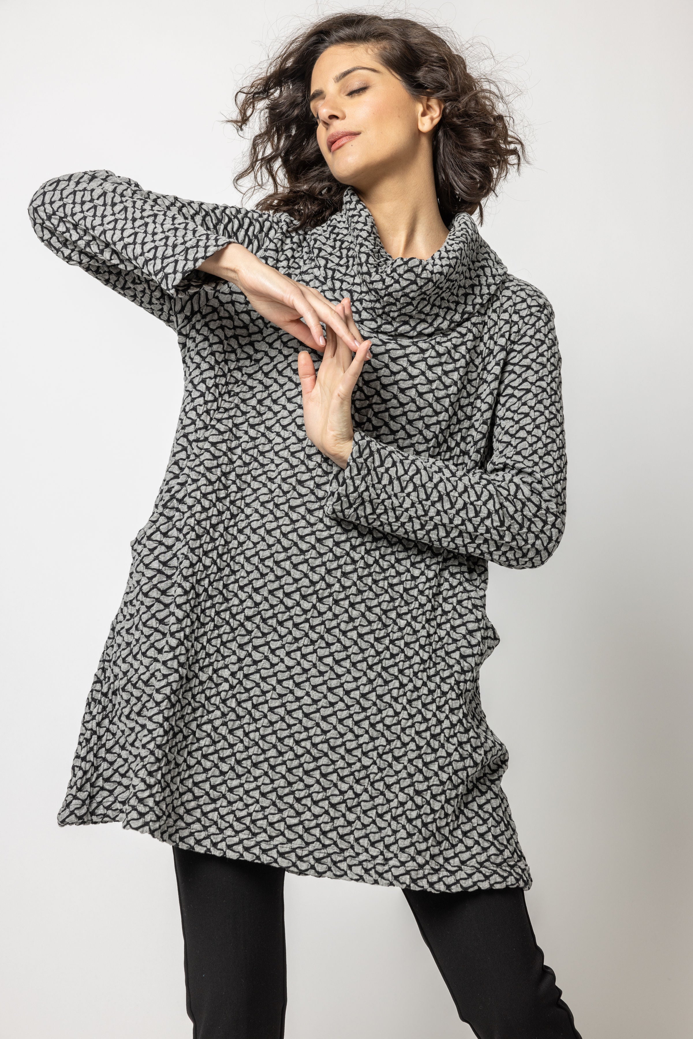 Ashton Weave Cowl Tunic – Komil Clothing