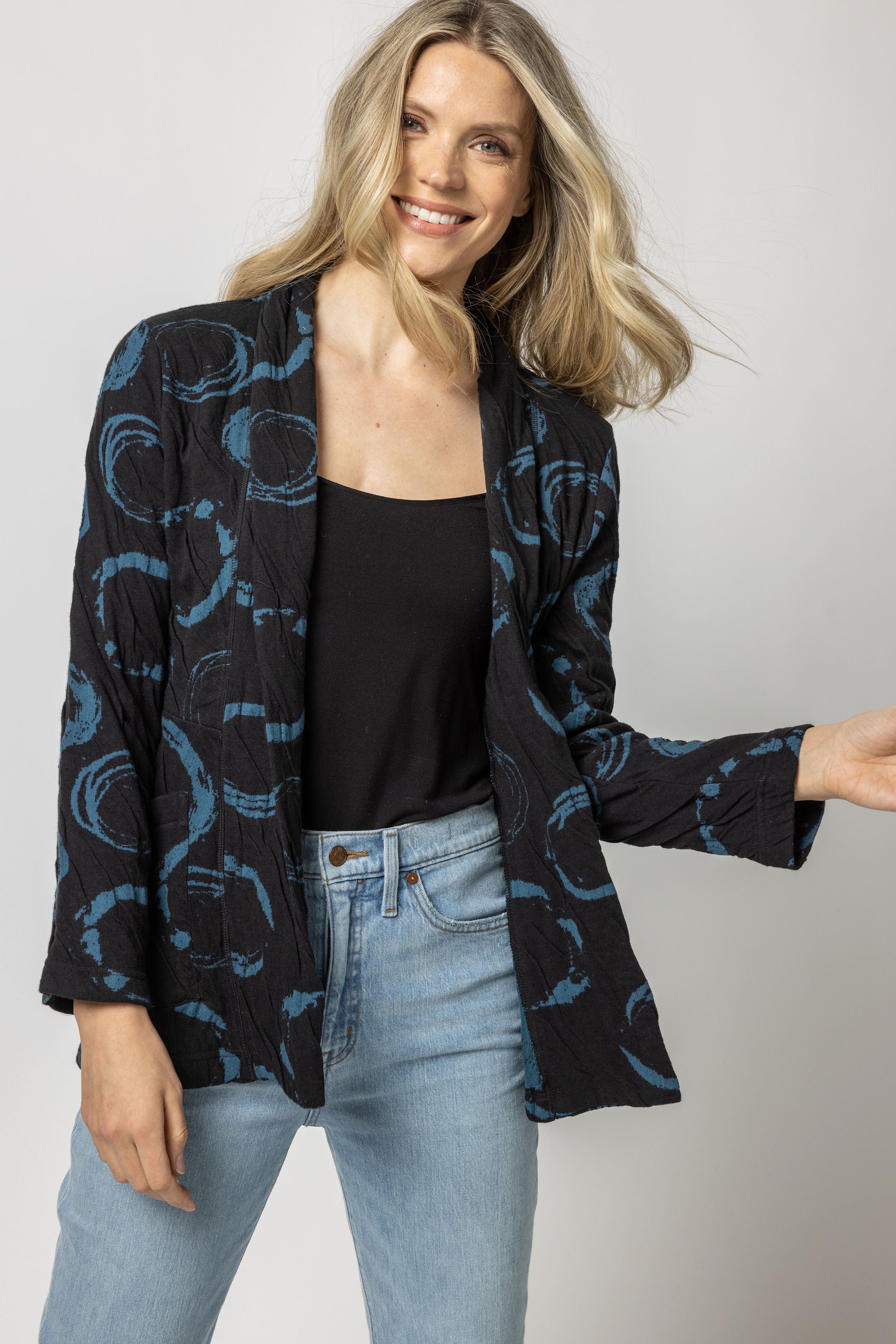 Circle Texture Weave Cardigan Jacket – Komil Clothing