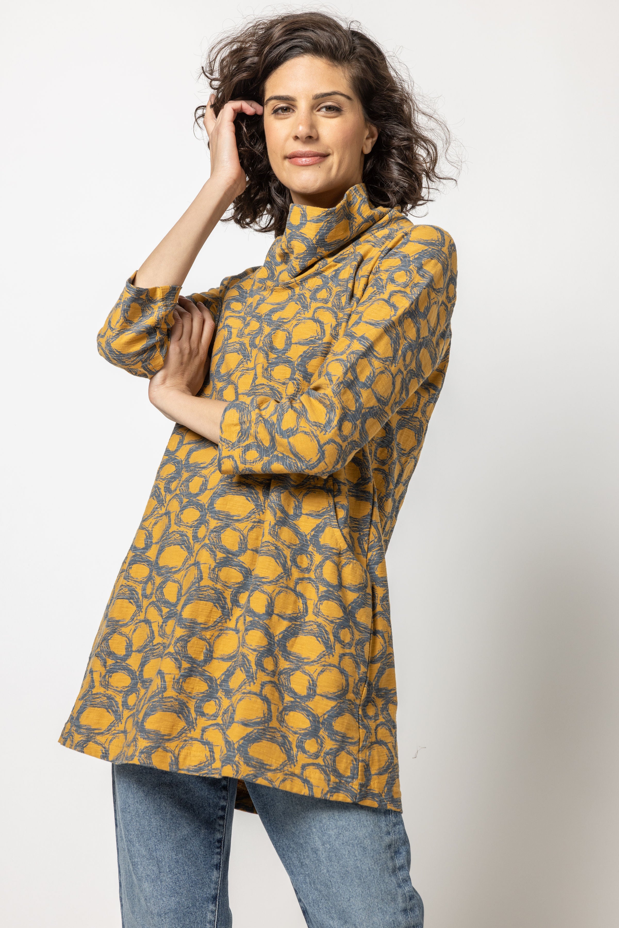 Milo Print Cowl Tunic – Komil Clothing