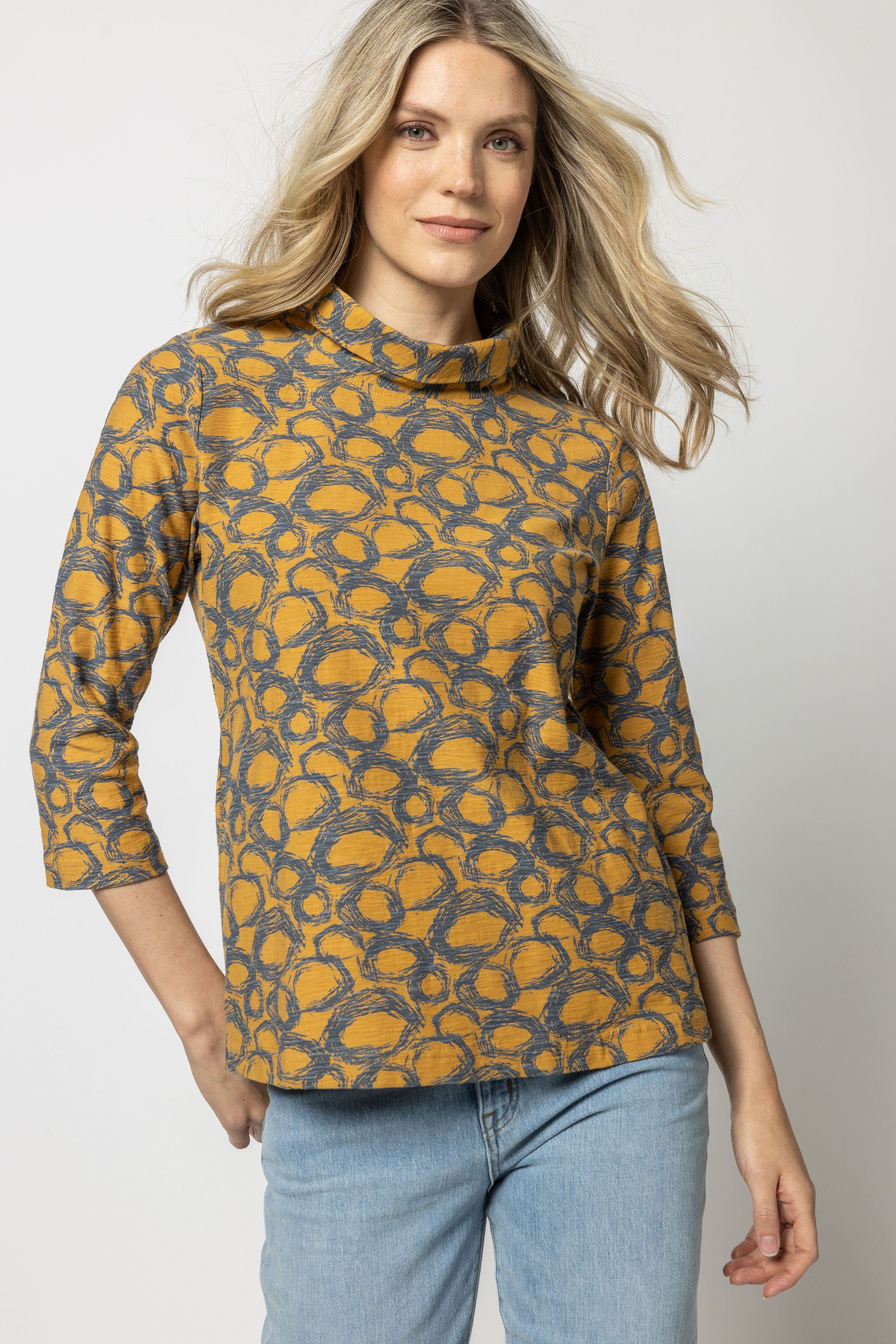 Milo Print Fold Over Cowl Top – Komil Clothing