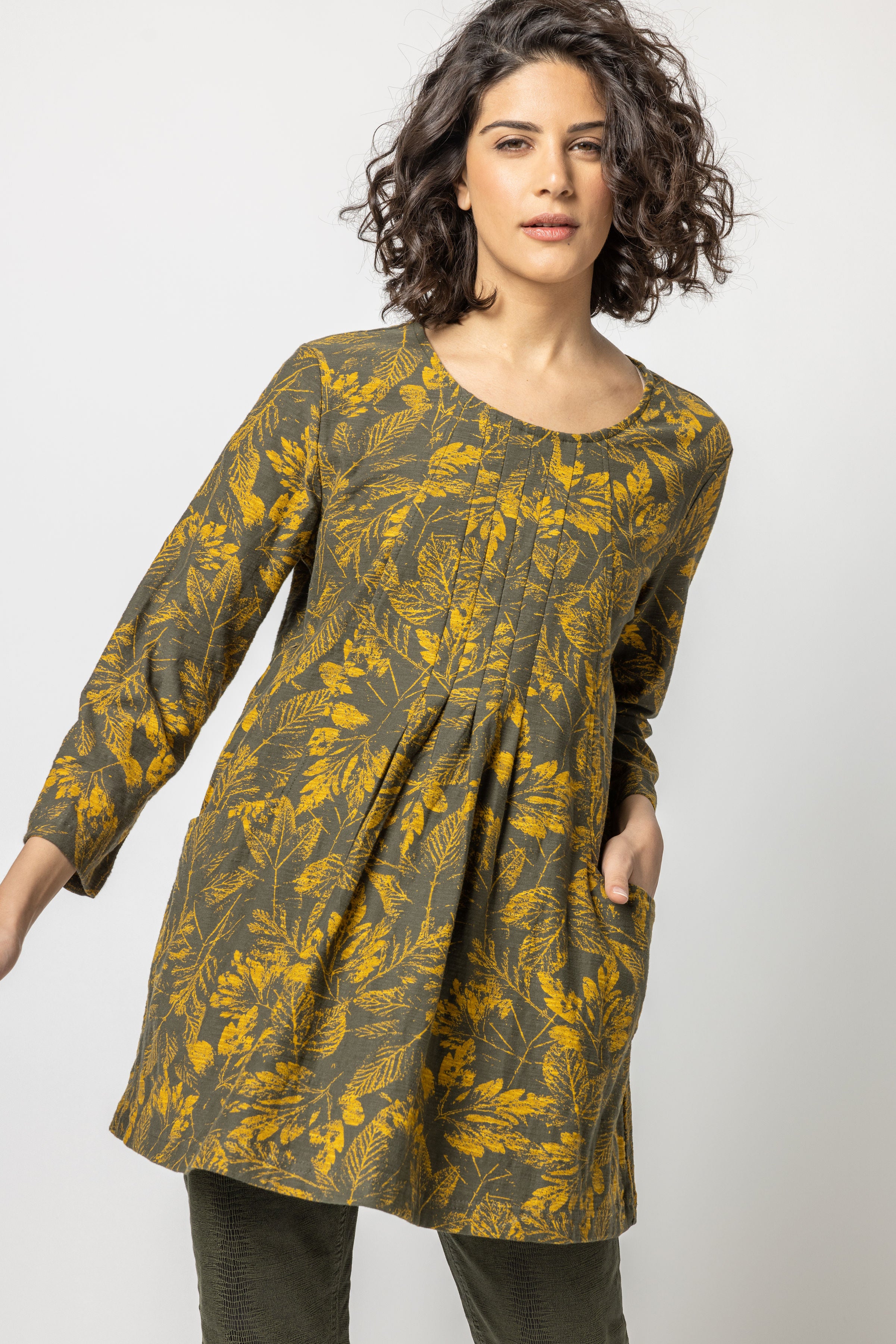 Salvia Pin Tuck Tunic – Komil Clothing
