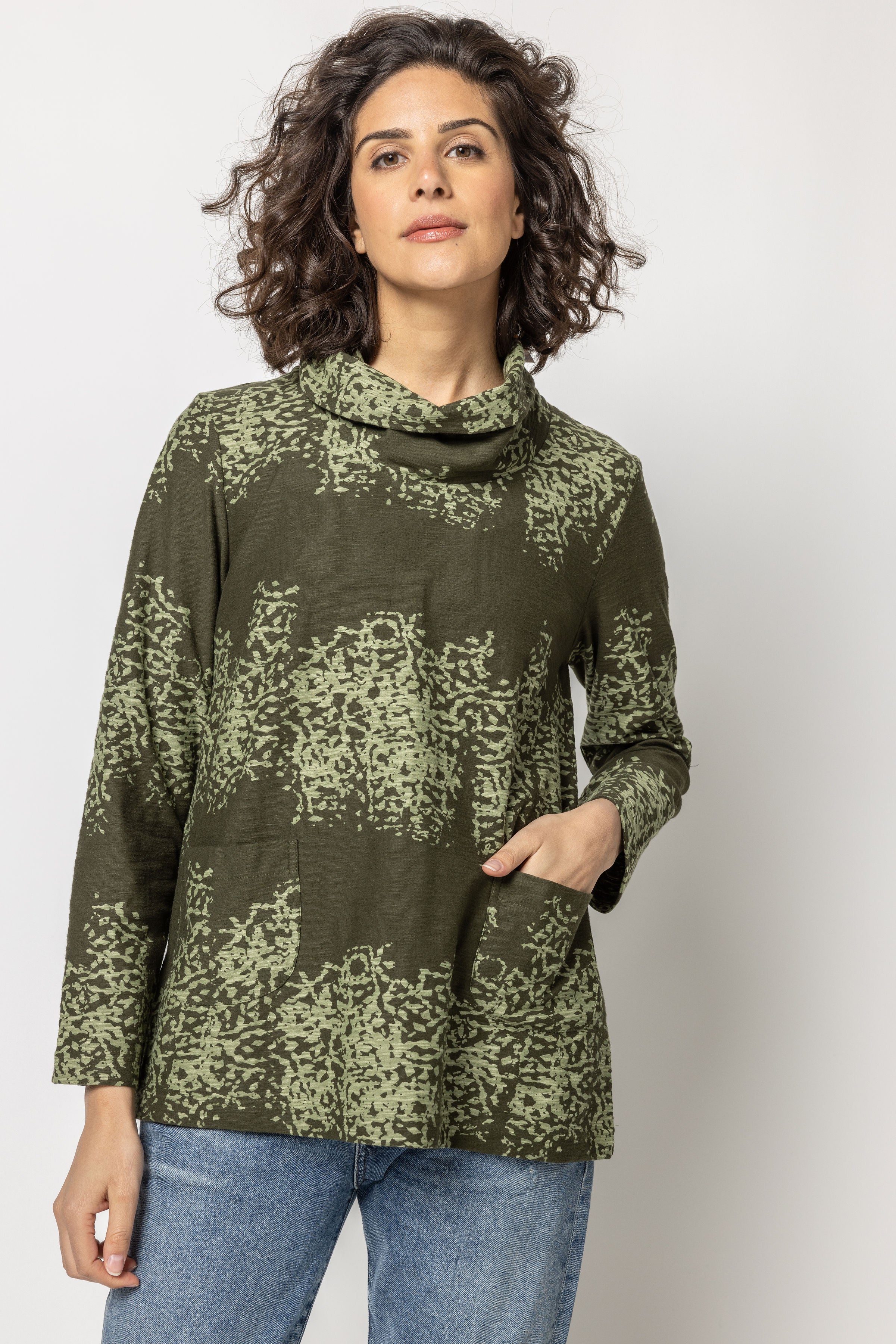 Sami Print Cowl Boxy Top – Komil Clothing