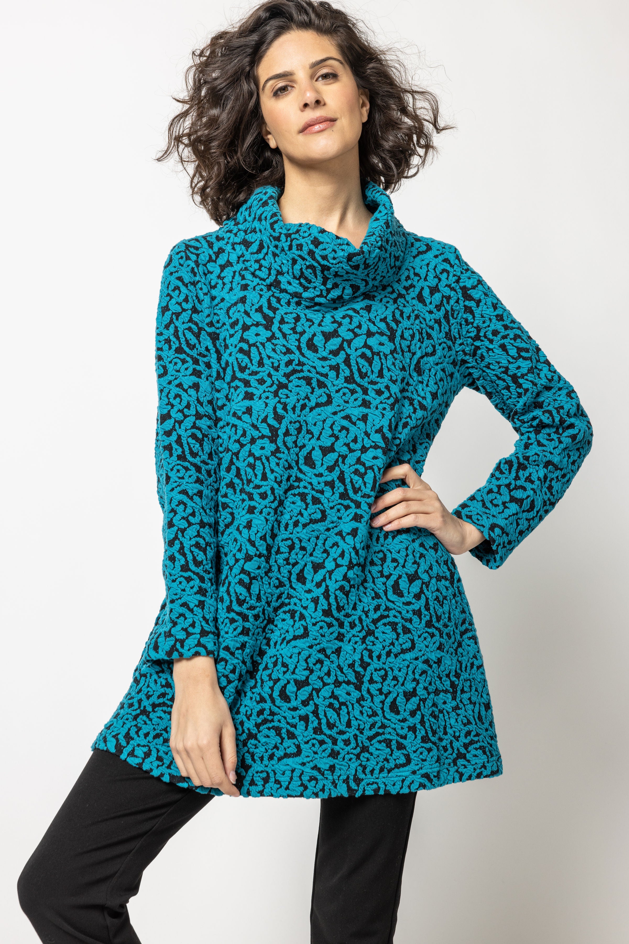 Vintage Texture Weave Cowl Tunic – Komil Clothing