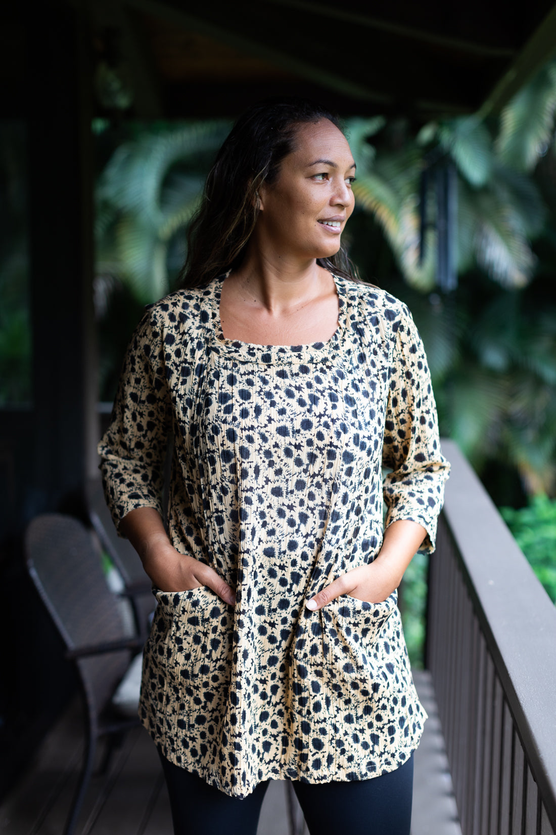 Sunflower Cotton Crepe Tunic – Komil Clothing