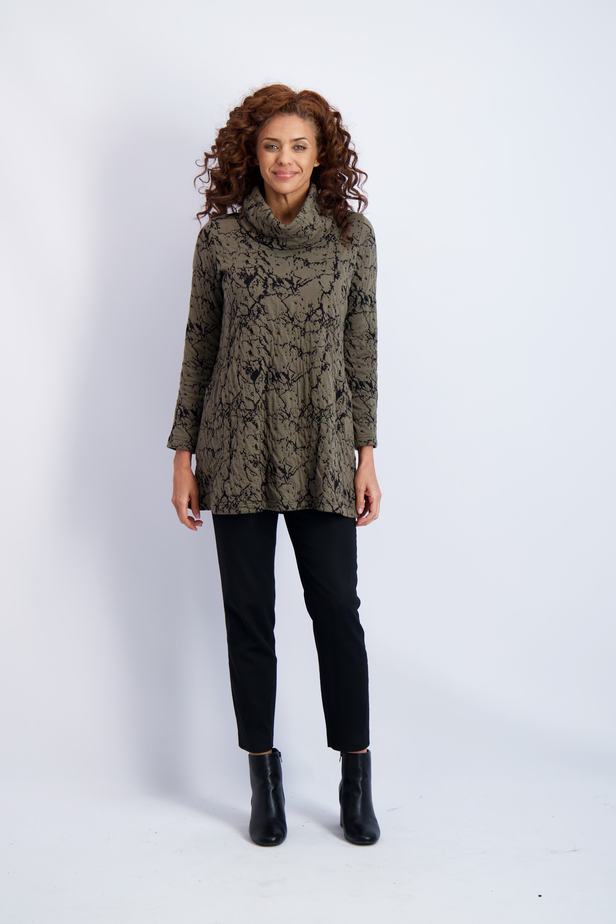 Mason Texture Weave Cowl Tunic – Komil Clothing