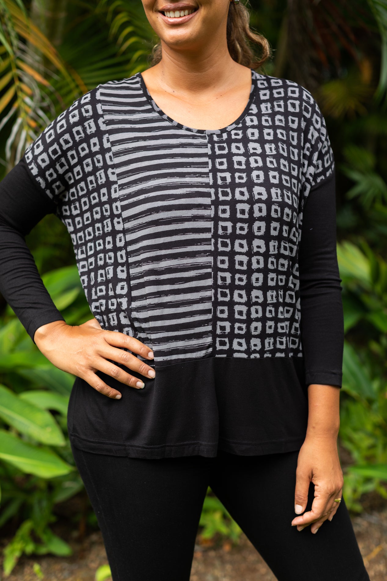 Cube Stripe Combo Tunic – Komil Clothing