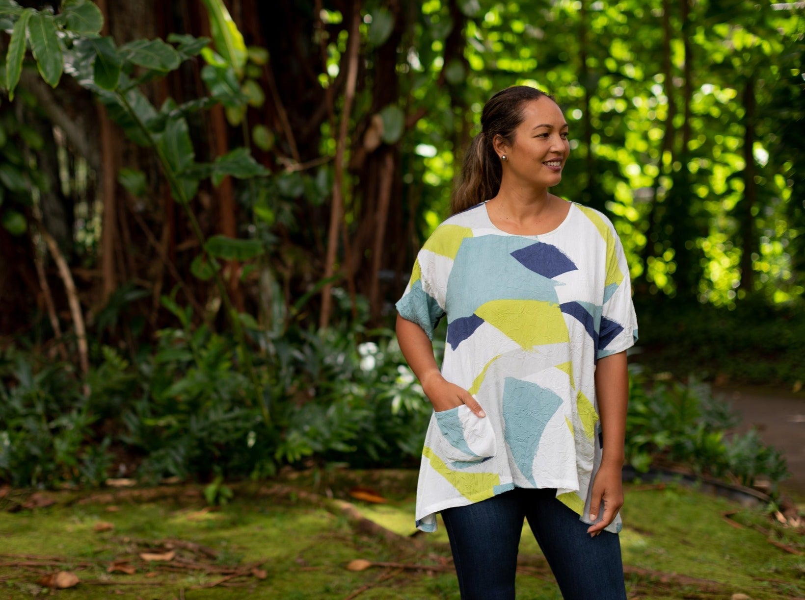 Lena Blocks Crushed Tunic – Komil Clothing