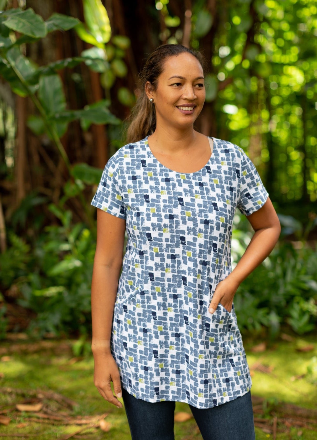 Mini Block Short Sleeve Tunic – Komil Clothing